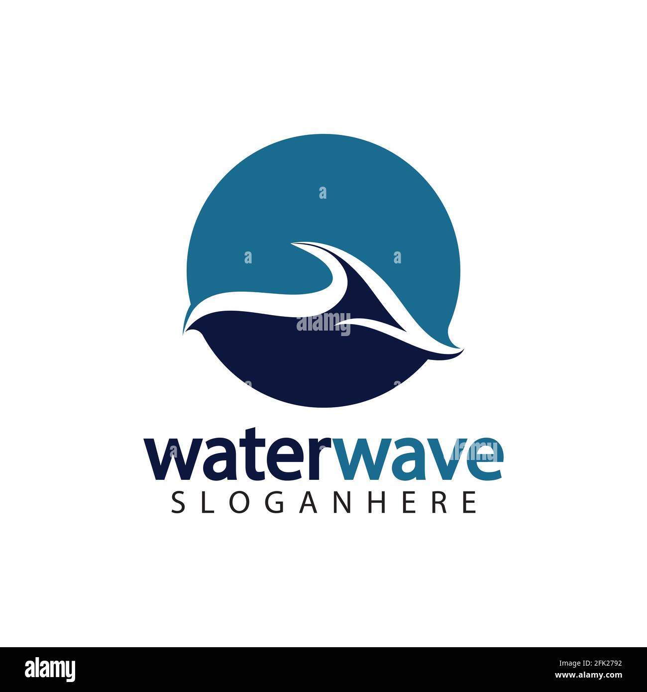 Water wave logo symbol Stock Vector Images - Alamy