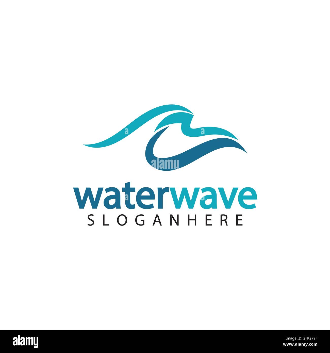 water wave logo design template Stock Vector Image & Art - Alamy