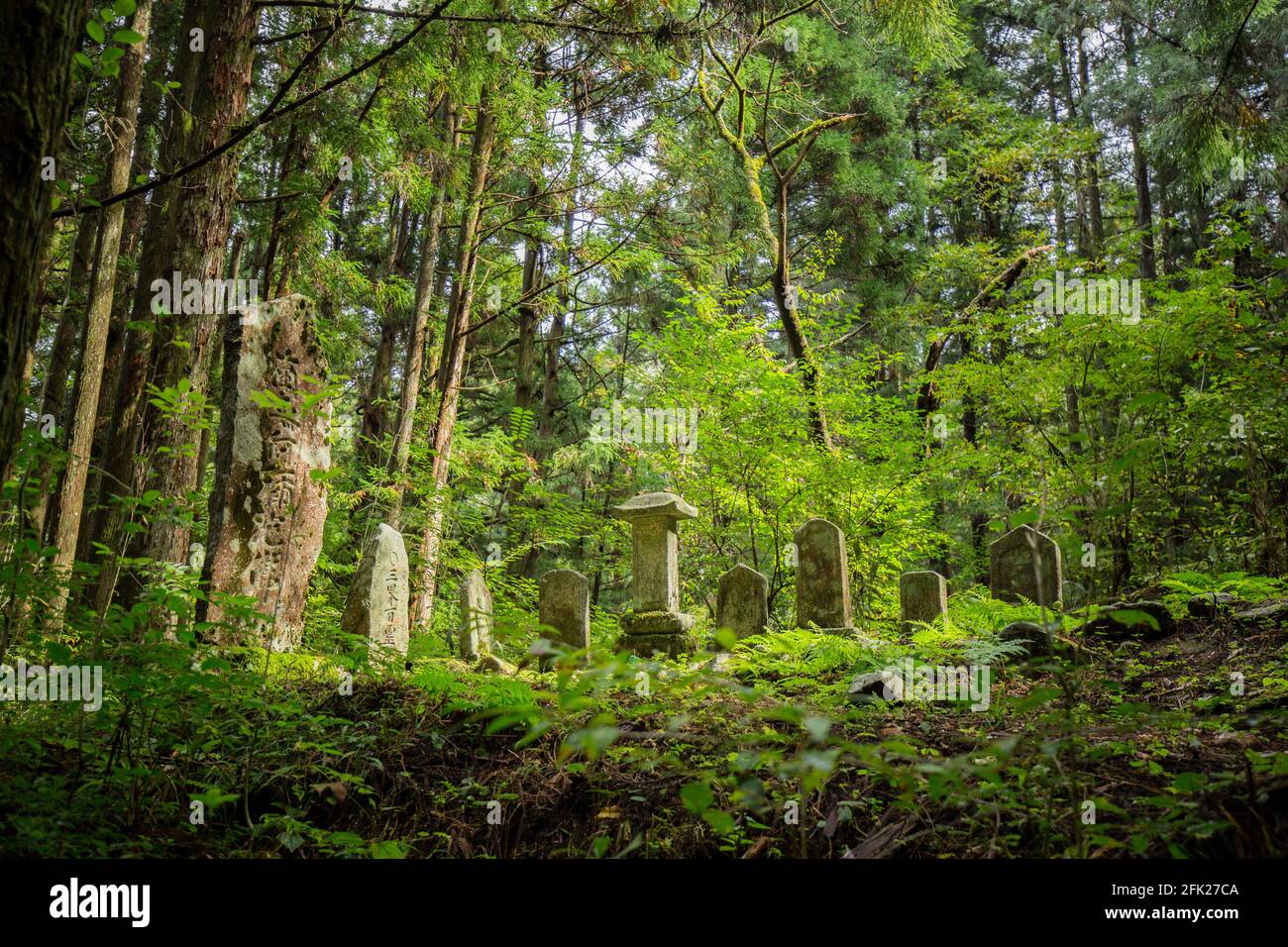 Old children's gravestones and child burial site. Nakasendo trail hike ...