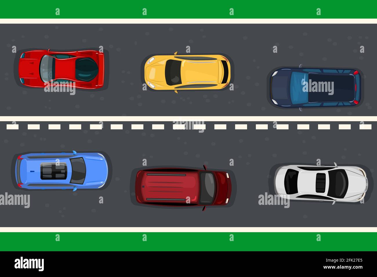 Overhead traffic highway aerial Stock Vector Images - Alamy