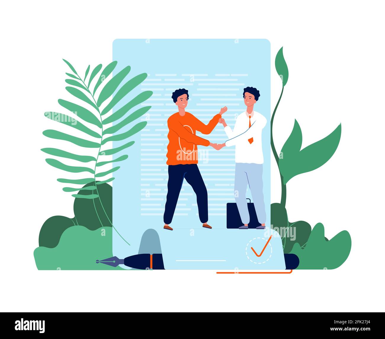 Employment contract cartoon hi-res stock photography and images - Alamy