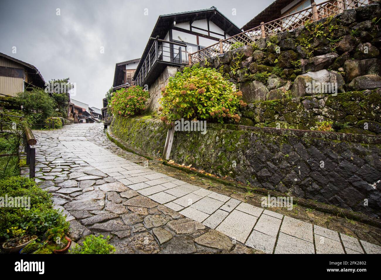 Old post town of Magome. Japanese tourist landmark village. Nakasendo ...
