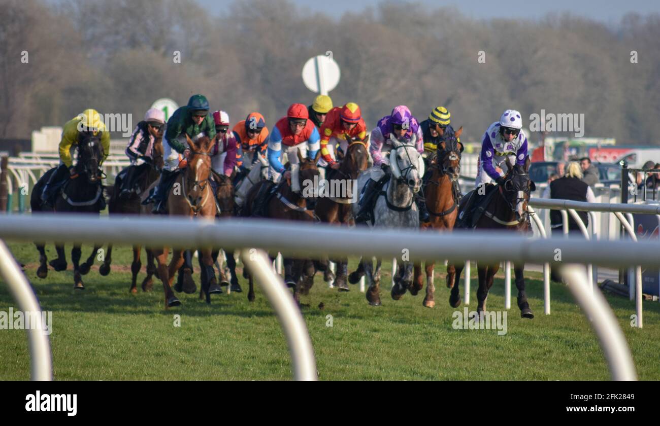 Uttoxeter Races, National Hunt Horse Racing meeting Stock Photo - Alamy