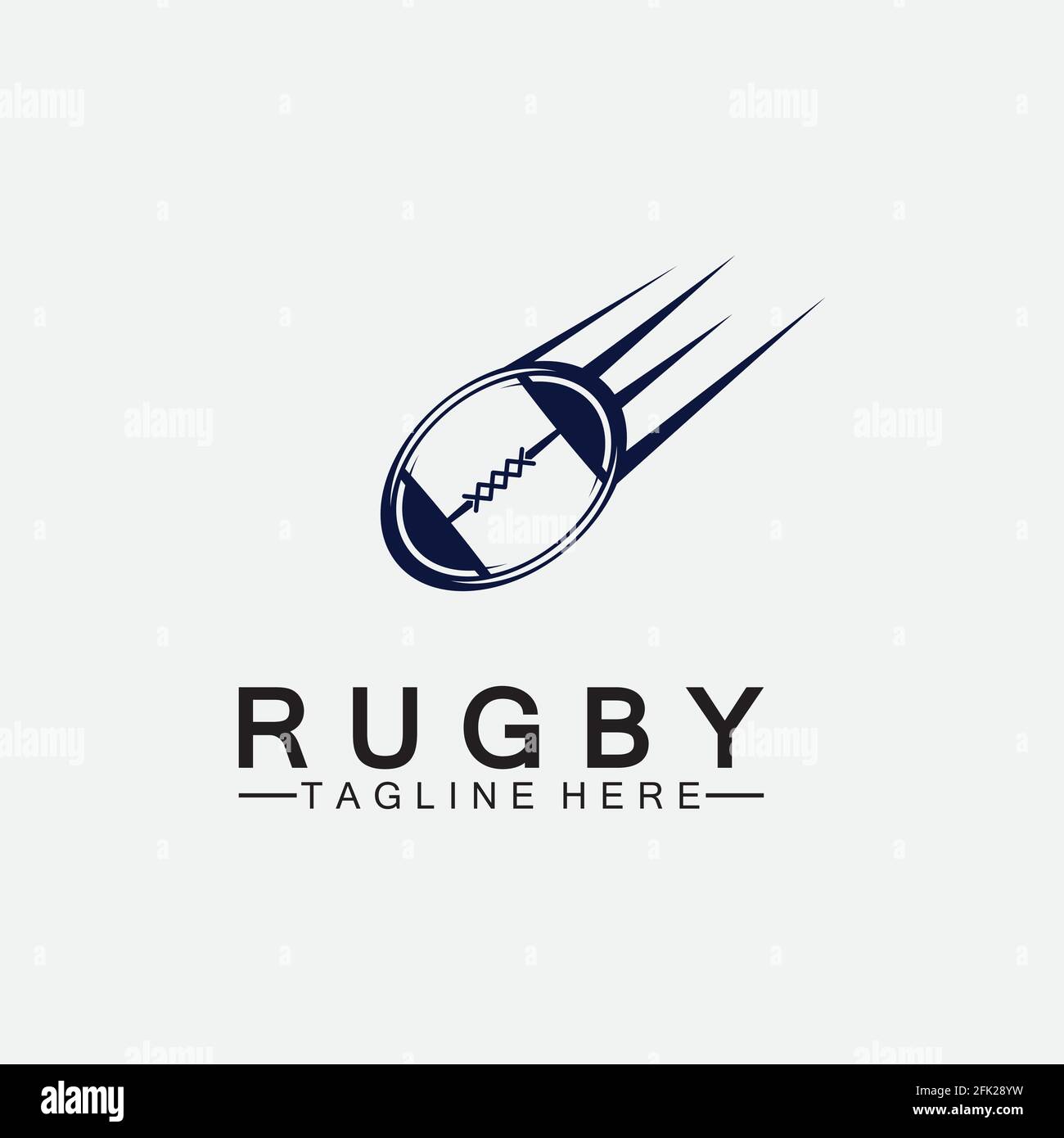 Rugby Ball American Football Icon Vector Logo Template Stock Vector ...