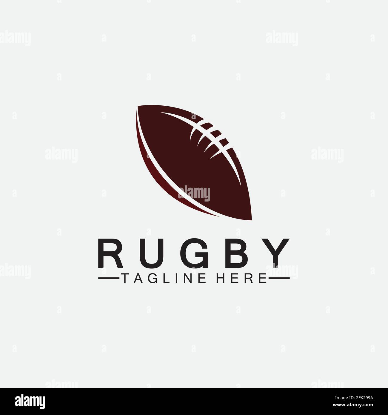 Rugby Ball American Football Icon Vector Logo Template Stock Vector ...