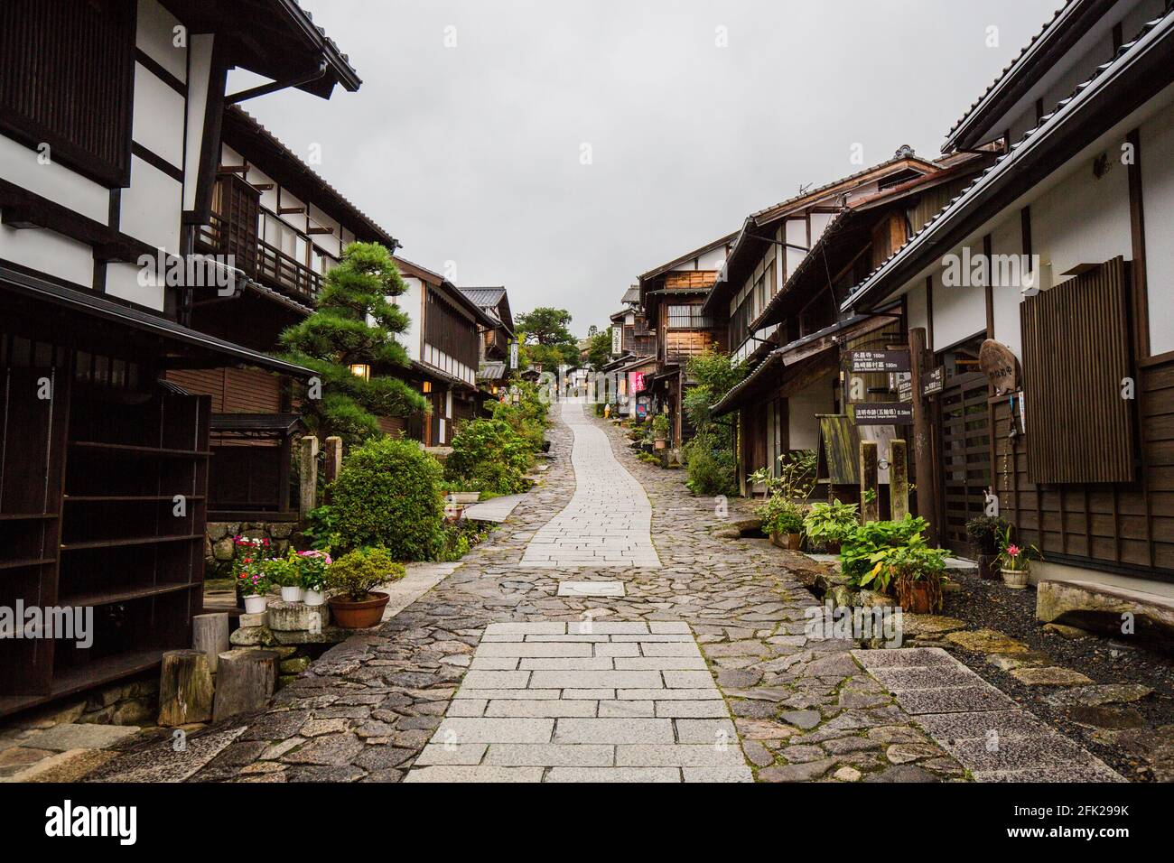 Old post town of Magome. Japanese tourist landmark village. Nakasendo ...