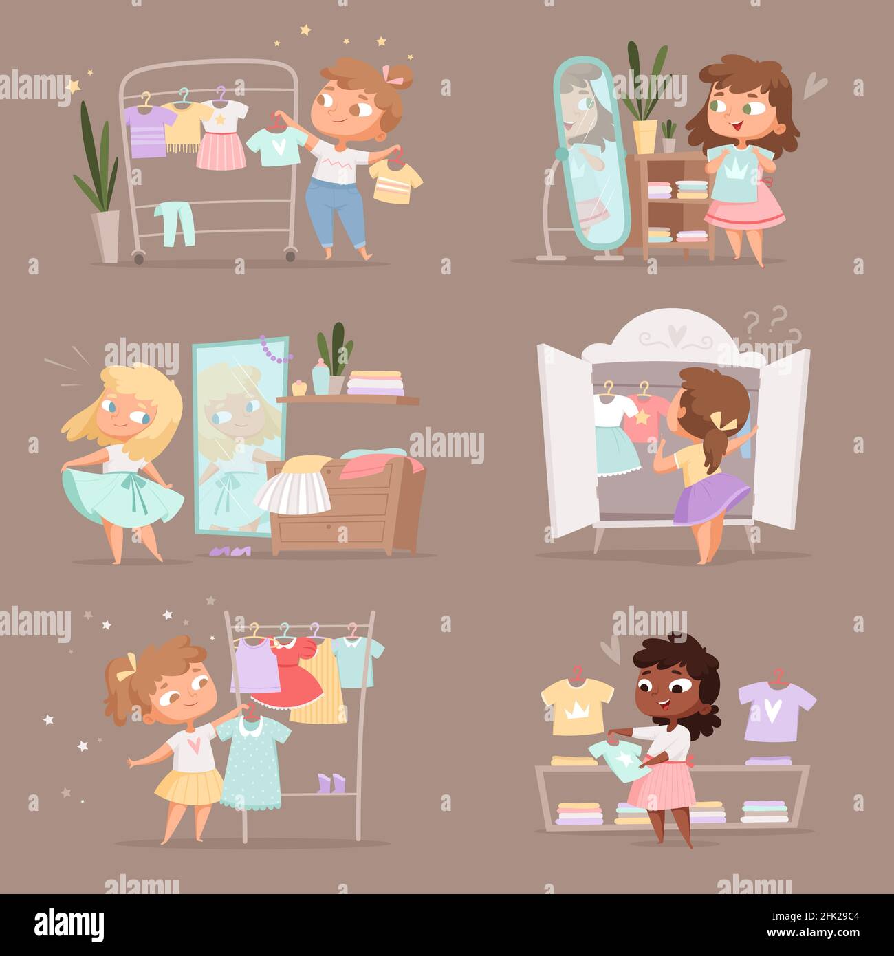 Kid Getting Dressed In The Morning Cartoon