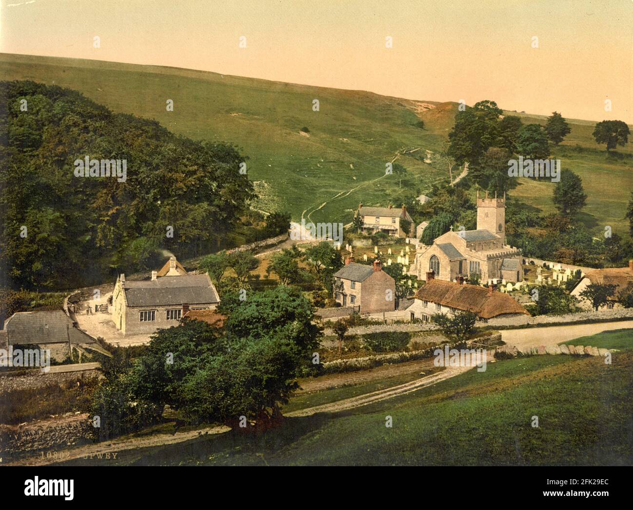The village of Upwey in Dorset circa 1890-1900 Stock Photo - Alamy