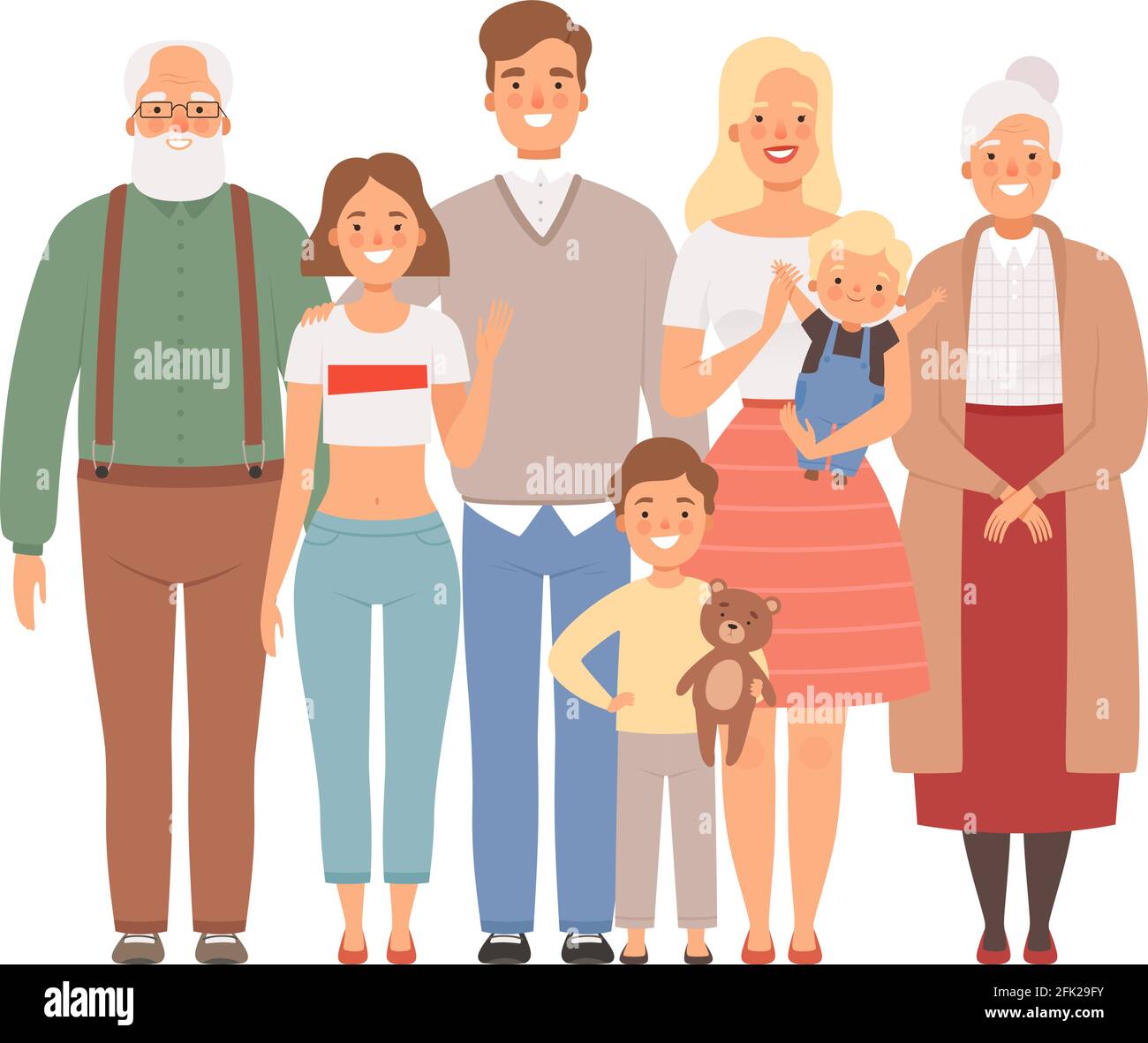 Family father mother daughter portrait Stock Vector Images - Alamy