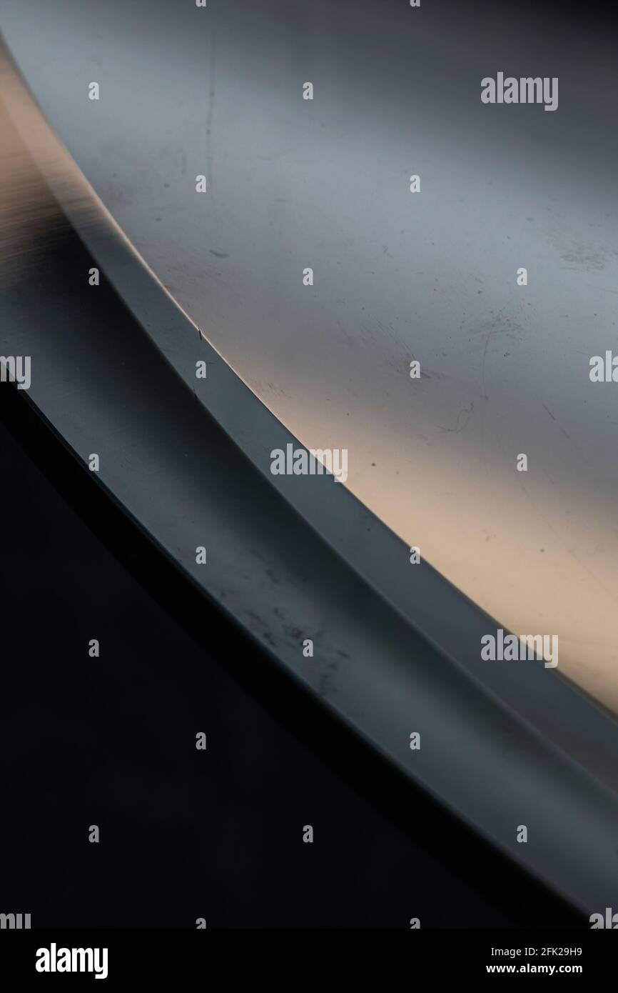 abstract curved gray steel metal edge blurred out Stock Photo - Alamy