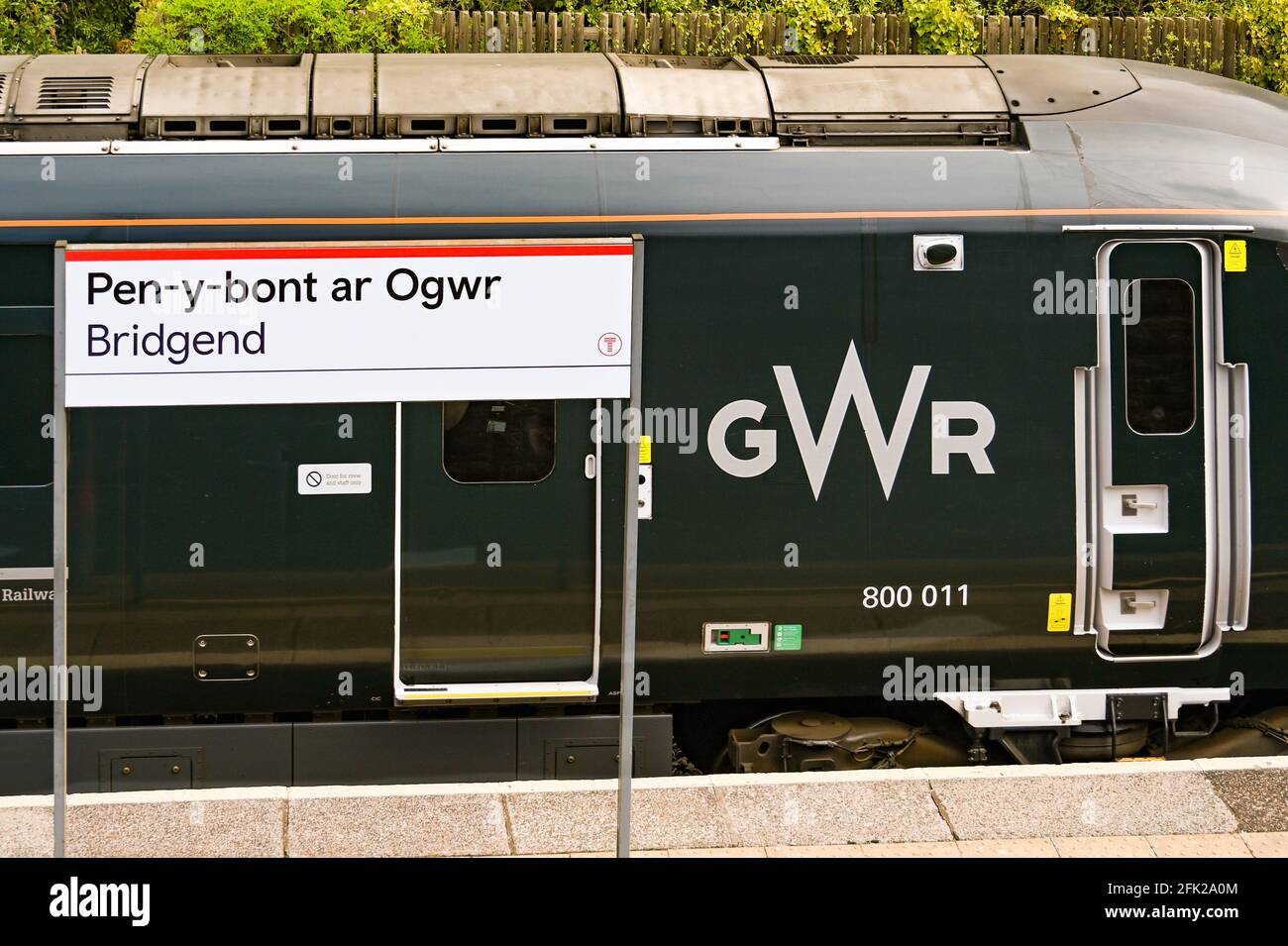 Bridgend, Wales - April 2021: Class 800 diesel electric high speed ...