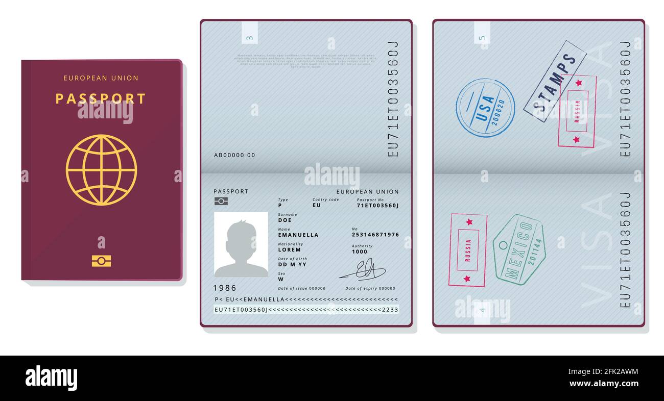 Blank Passport Template