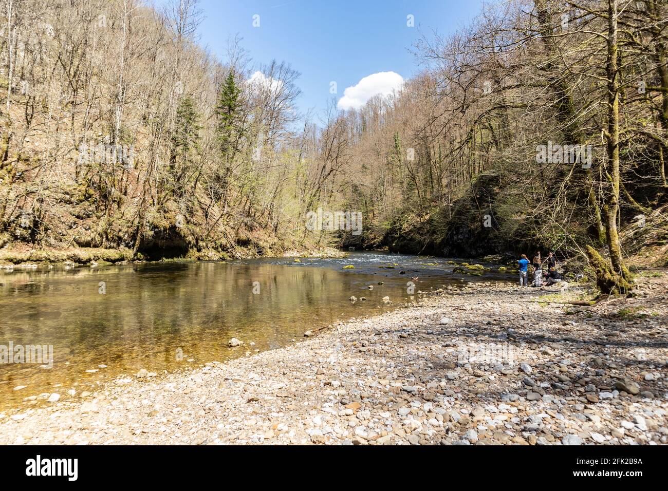 Beautiful Kupa river canyon, running throgh the Risnjak national park ...