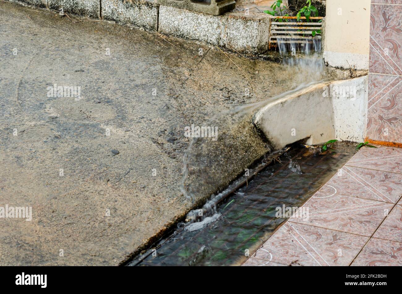 Channeling Rain Water Stock Photo - Alamy
