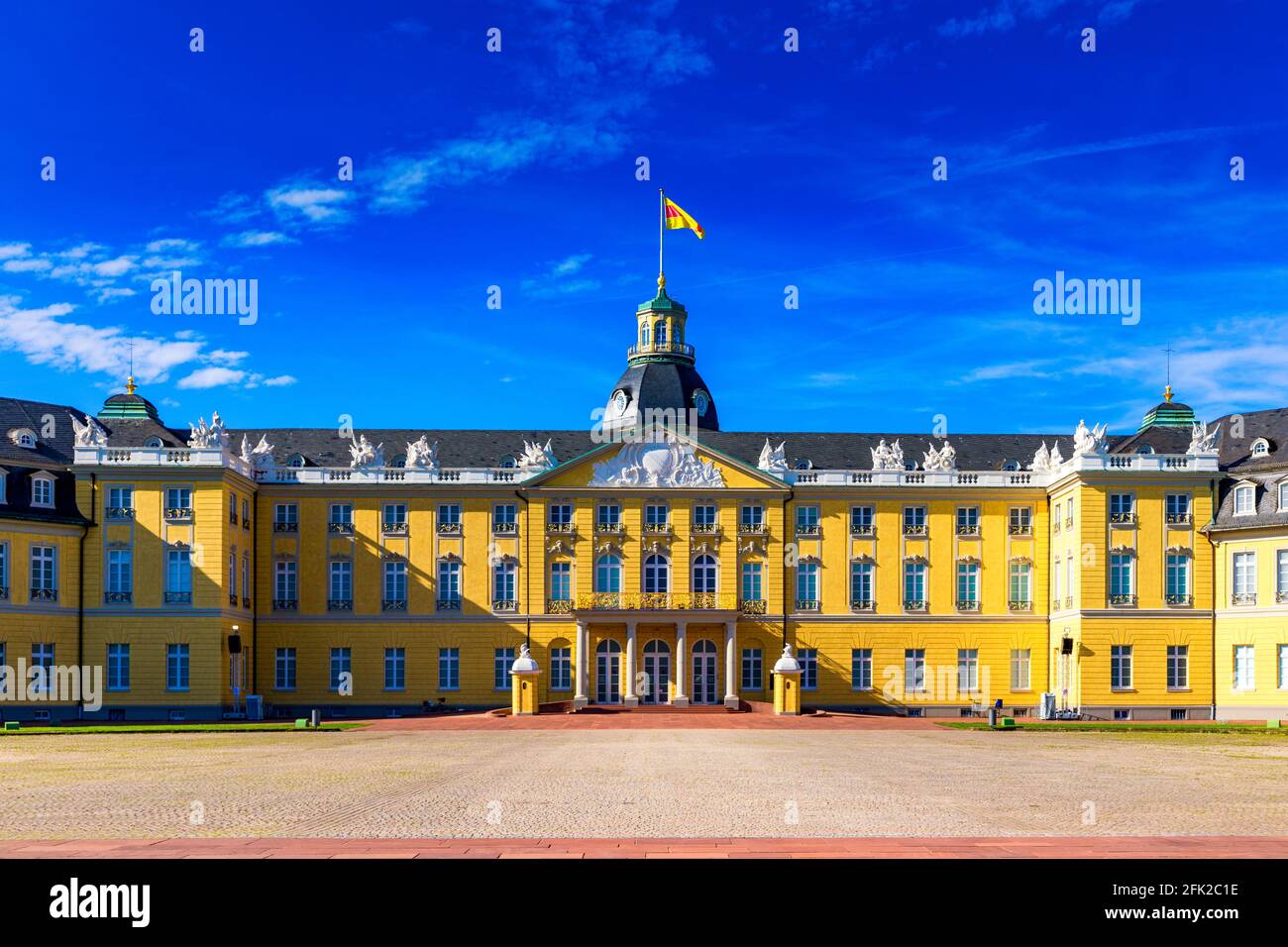 Karlsruhe Palace. The 18th century Karlsruhe Palace (German: Karlsruher ...