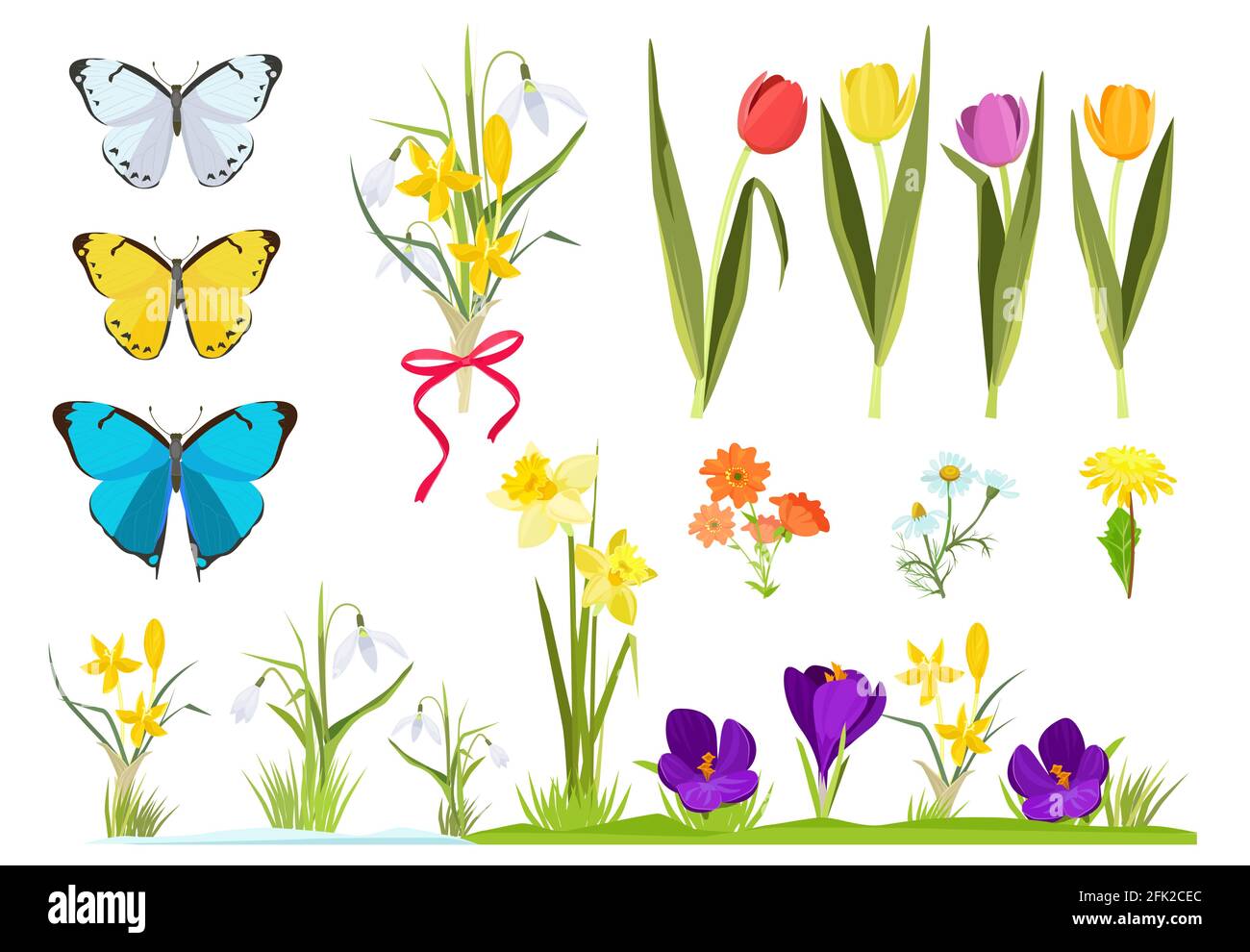 Butterfly meadow plants Stock Vector Images - Alamy