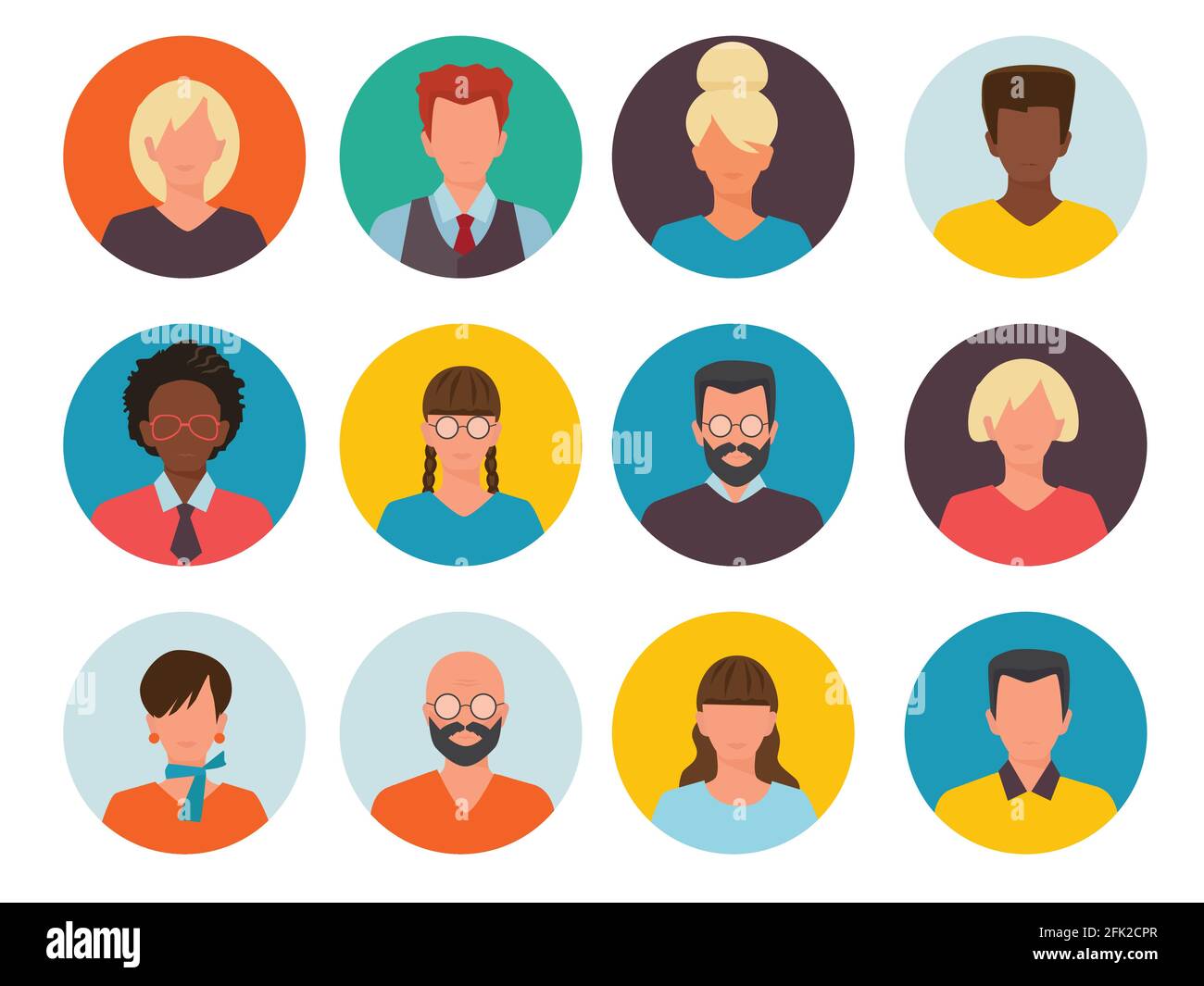 People avatars. Profile id images cv head of businessman and women ...