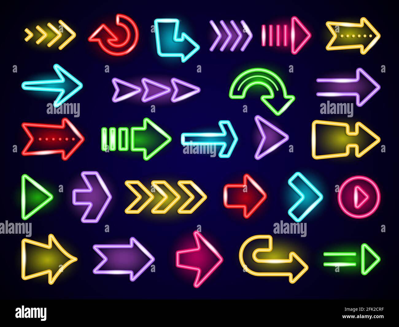 Neon light arrow hi-res stock photography and images - Alamy