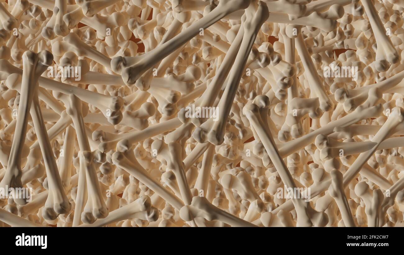 3D rendering of cream colored bones background Stock Photo - Alamy