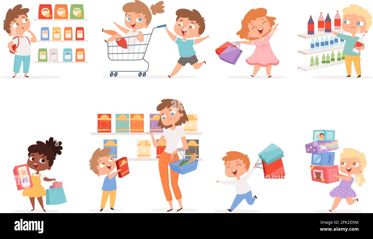 Woman Grocery Shopping Clipart