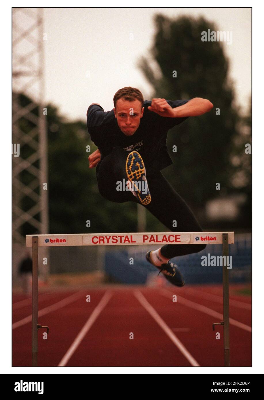 Dean Macey training for the decathlon July 1999 Stock Photo - Alamy