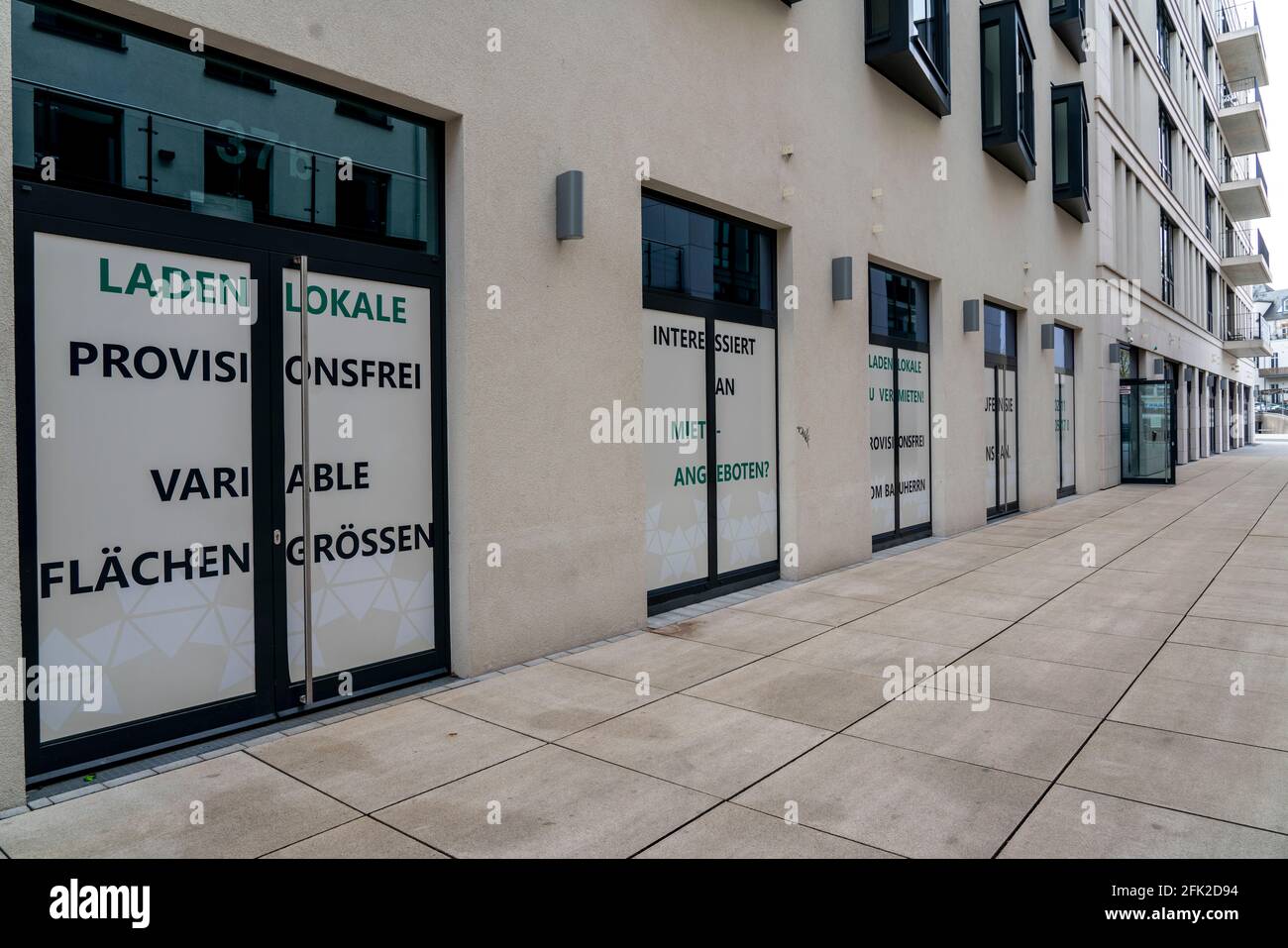 Vacant shop premises, for rent, advertising in the shop windows, in the ...