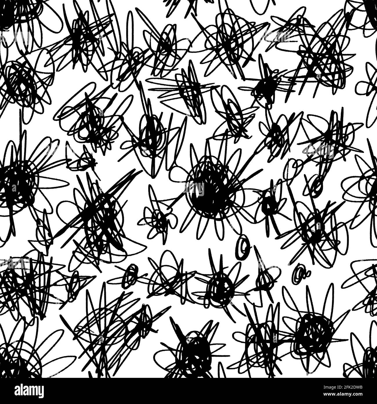 Abstract hand drawing pattern black and white Stock Vector Image & Art ...