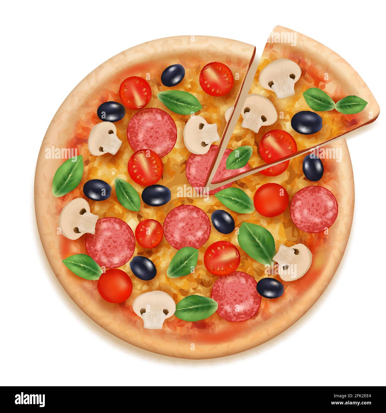 Sliced meat cheese Stock Vector Images - Alamy