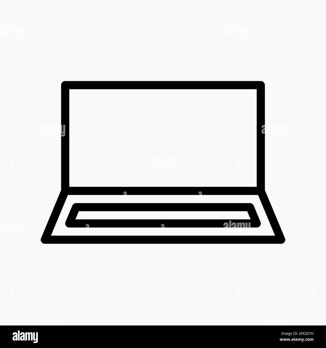 laptop icon vector. pictogram symbol illustration. single icon on blank ...