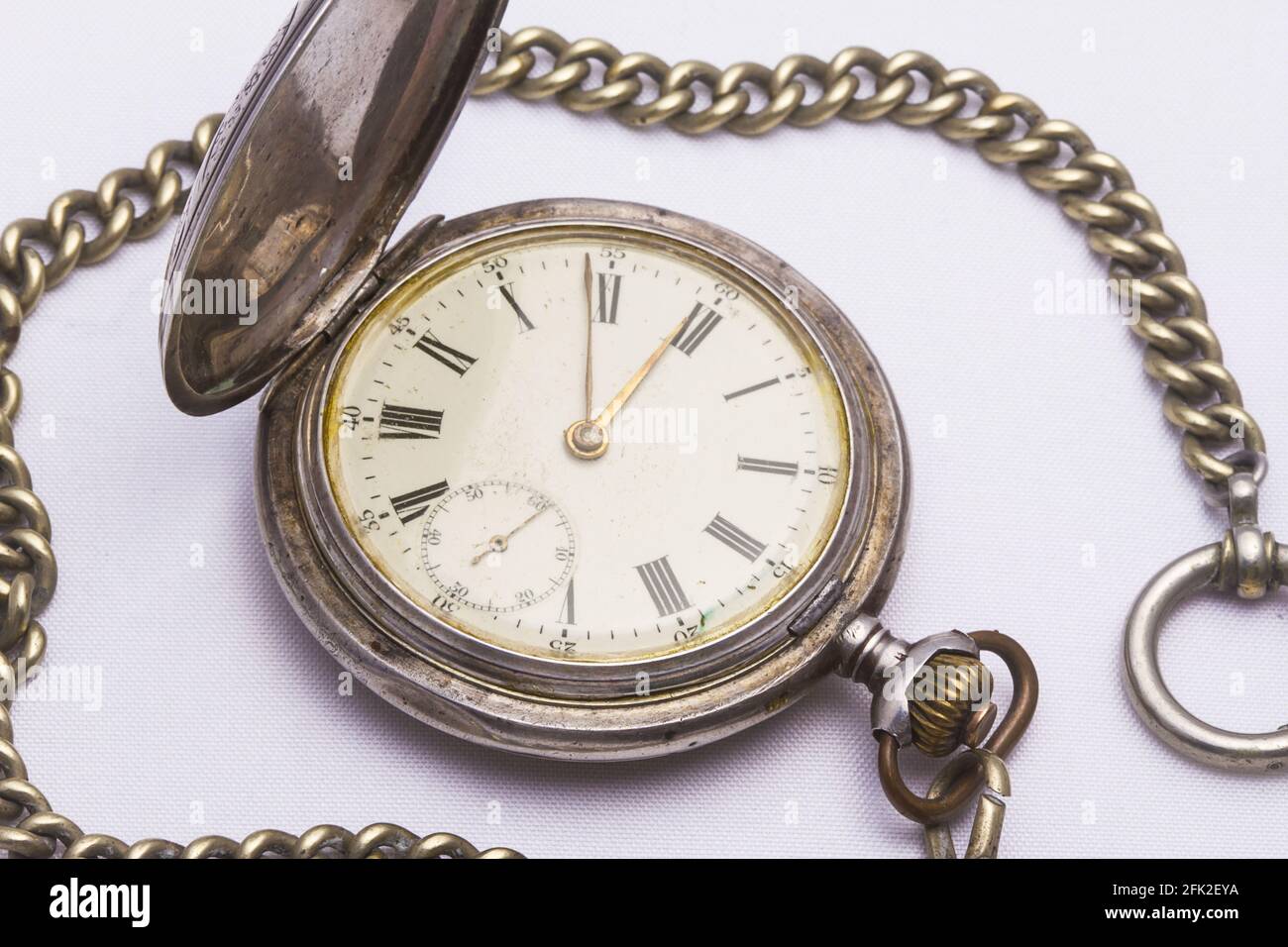 old pocket watch with white background Stock Photo - Alamy