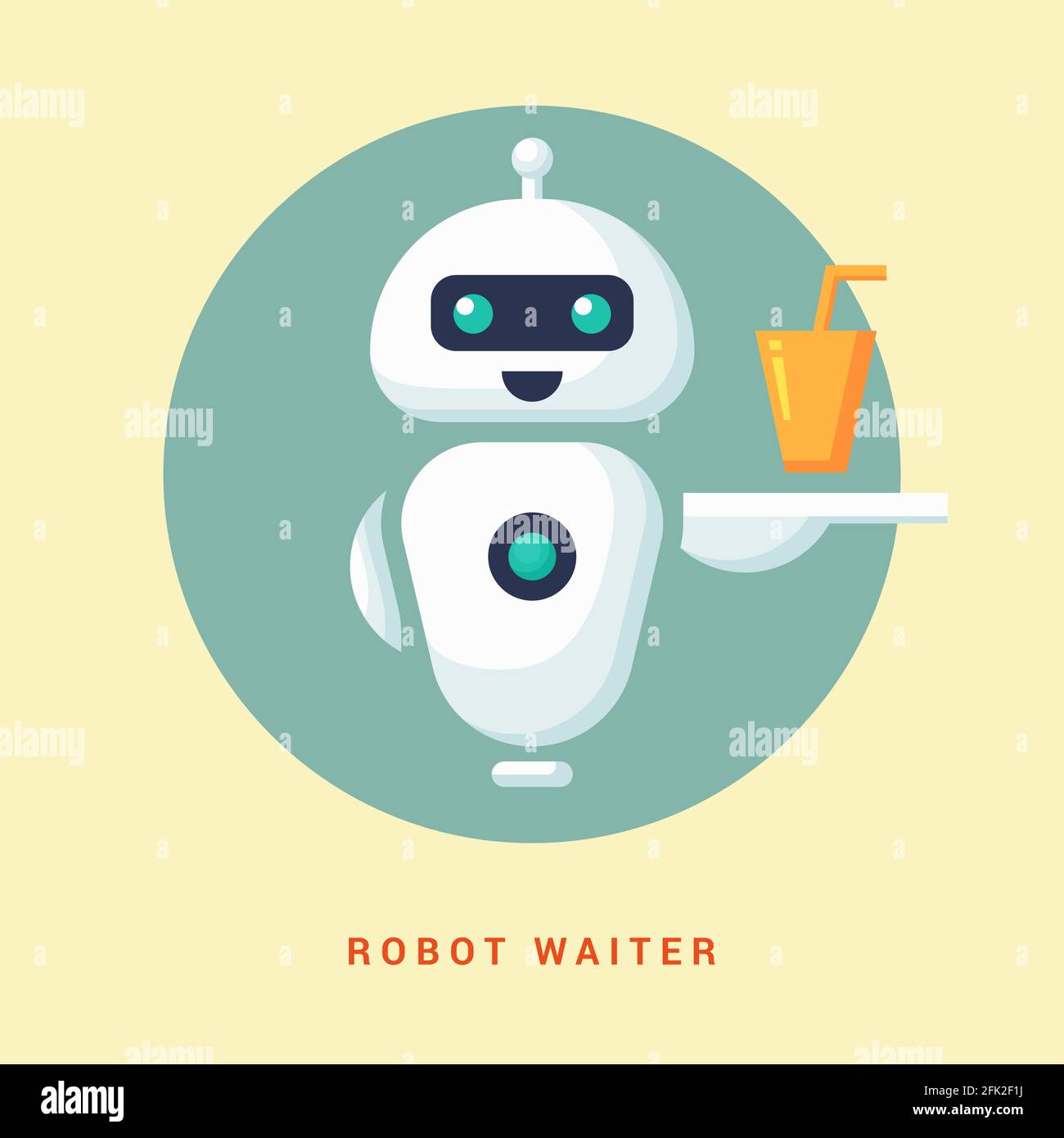 Robot cafe Stock Vector Images - Alamy