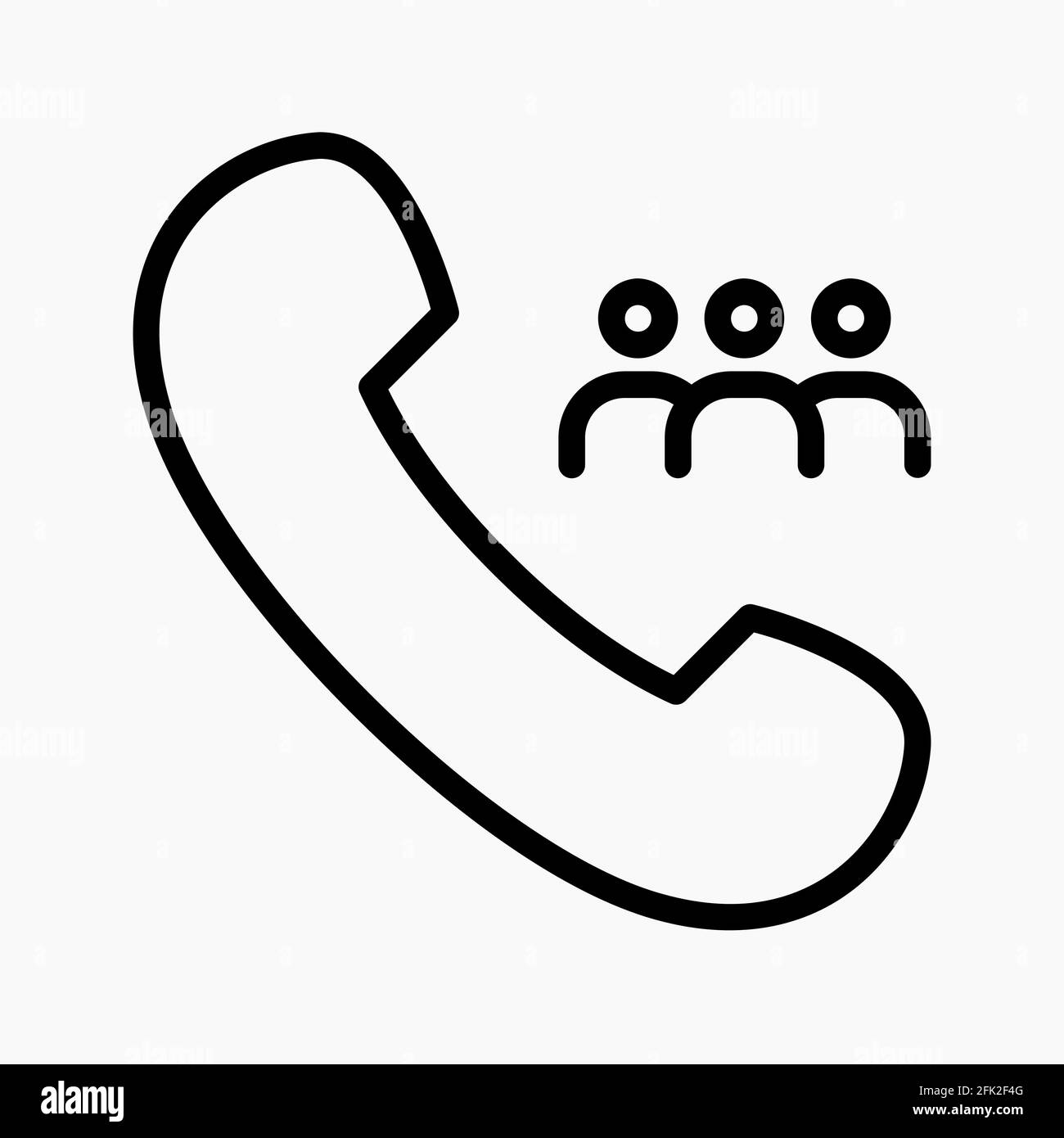 group call icon for multi-person voice calls symbol Stock Vector Image ...