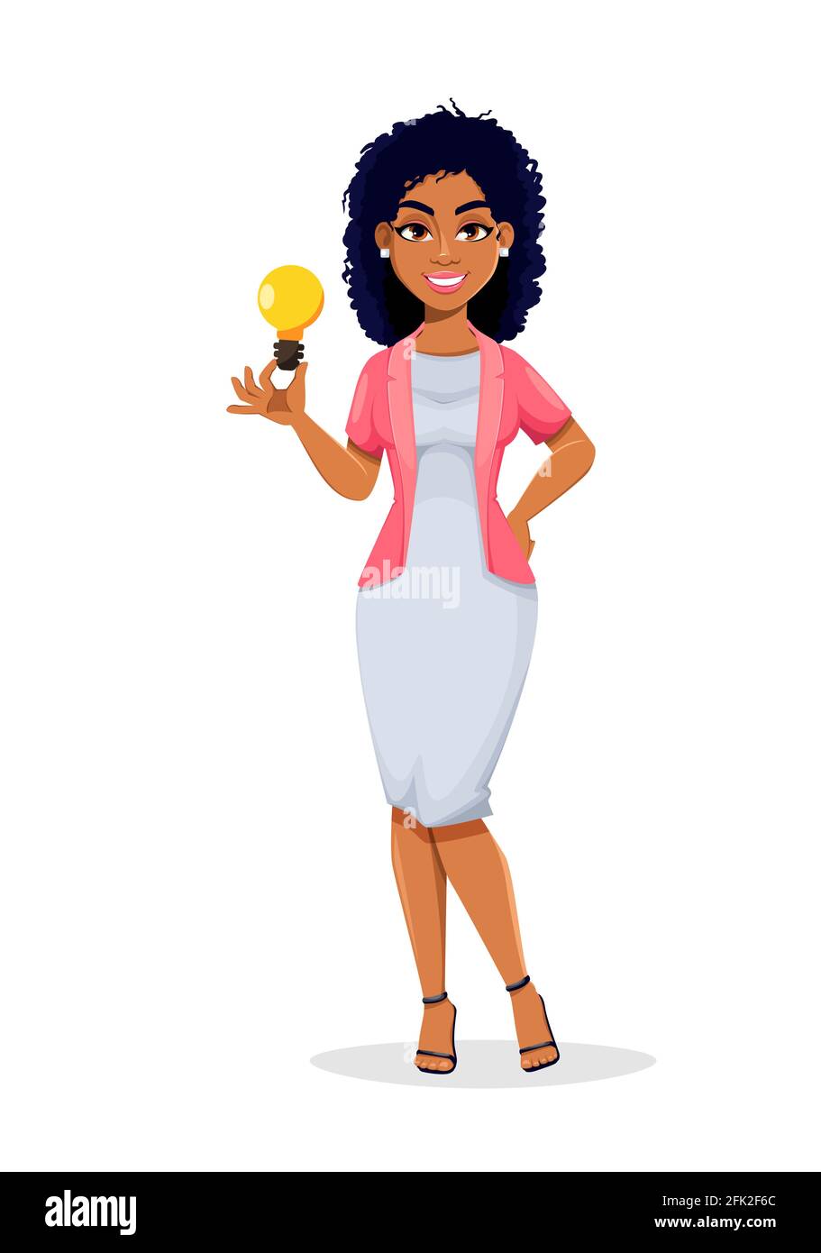 African American business woman having a good idea. Beautiful ...