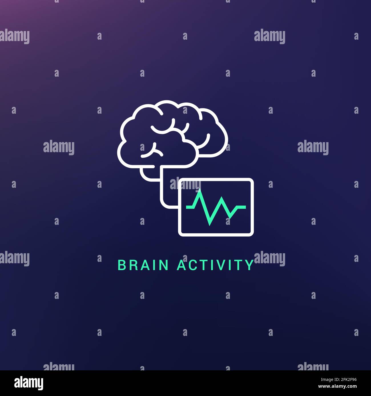 Brain activity line style icon Stock Vector Image & Art - Alamy