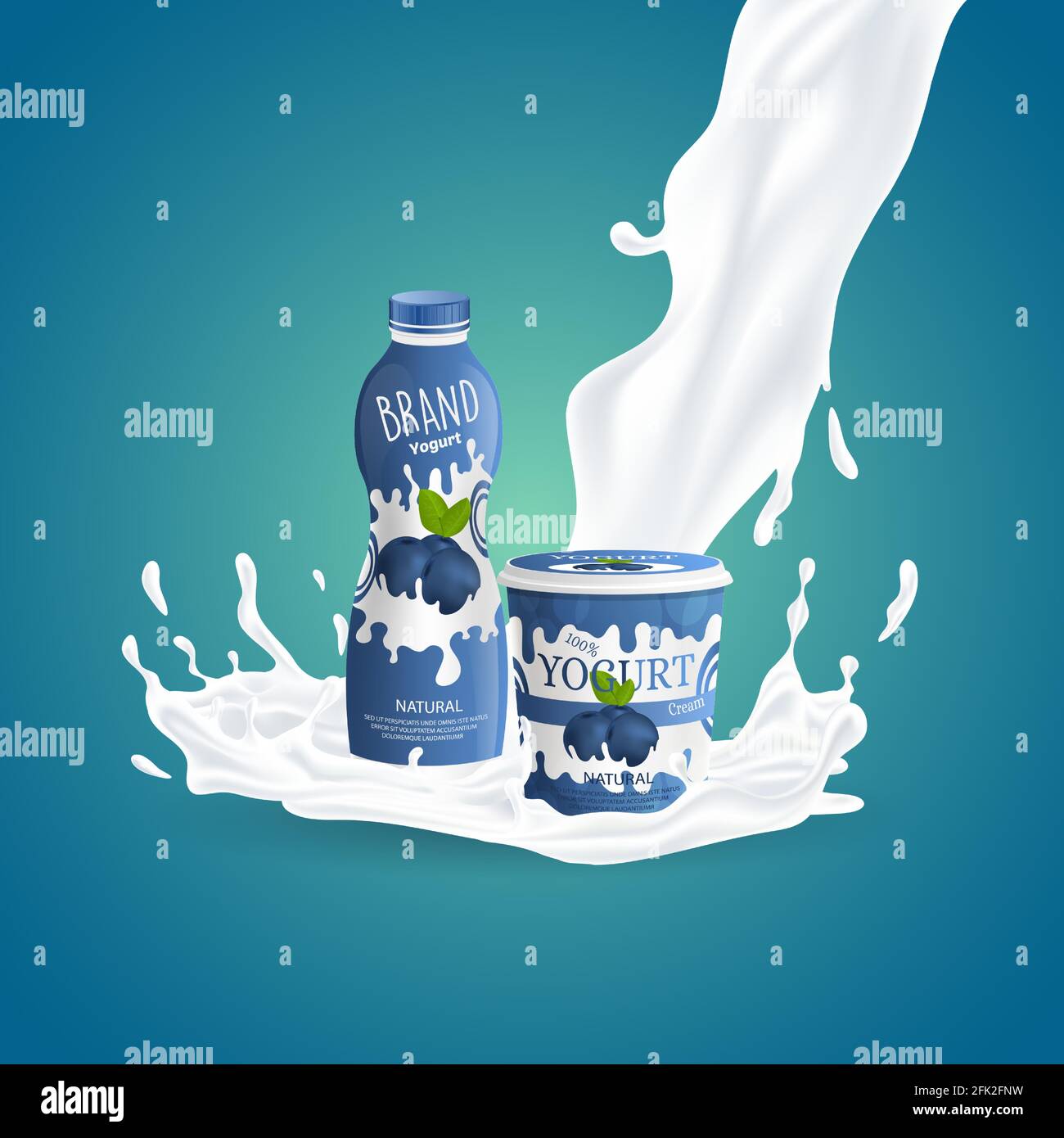 Drinkable Yogurt Cartoon