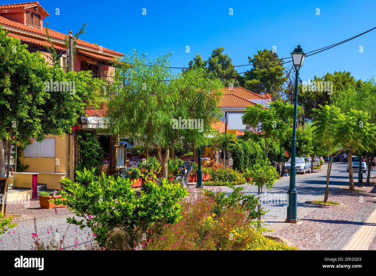 Skala village on the Greek island of Kefalonia, Greece Stock Photo - Alamy