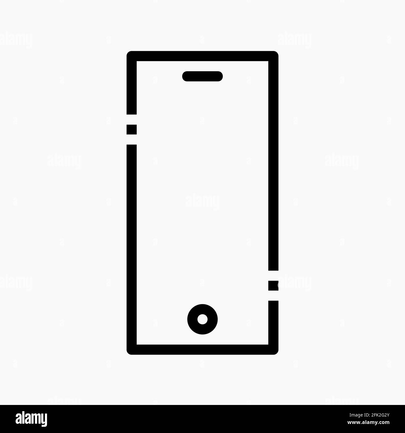 mobile phone icon vector. pictogram symbol on blank background Stock ...