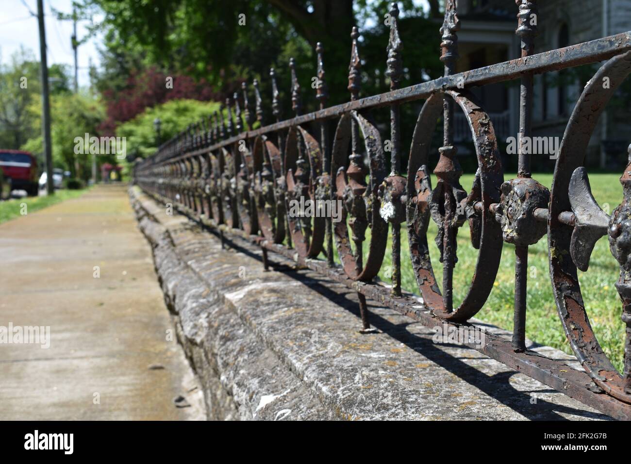 Old iron railing hi-res stock photography and images - Alamy