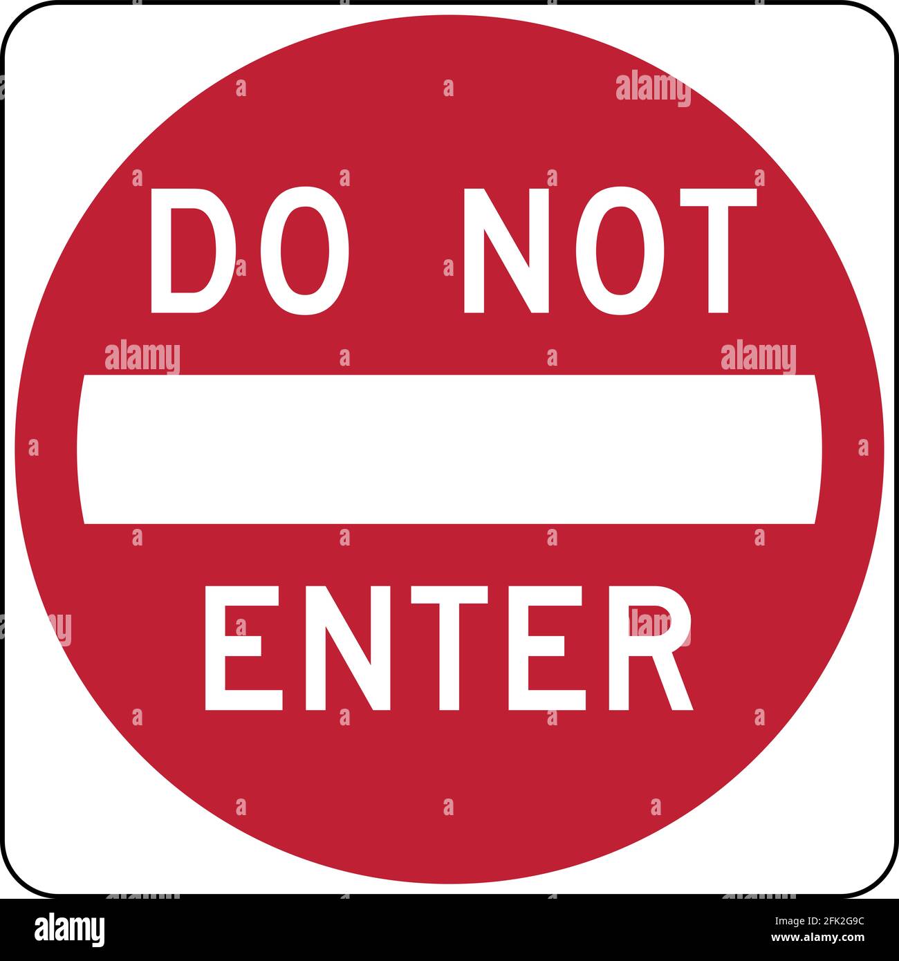 Do Not Enter Official US Road Sign Illustration Stock Photo - Alamy