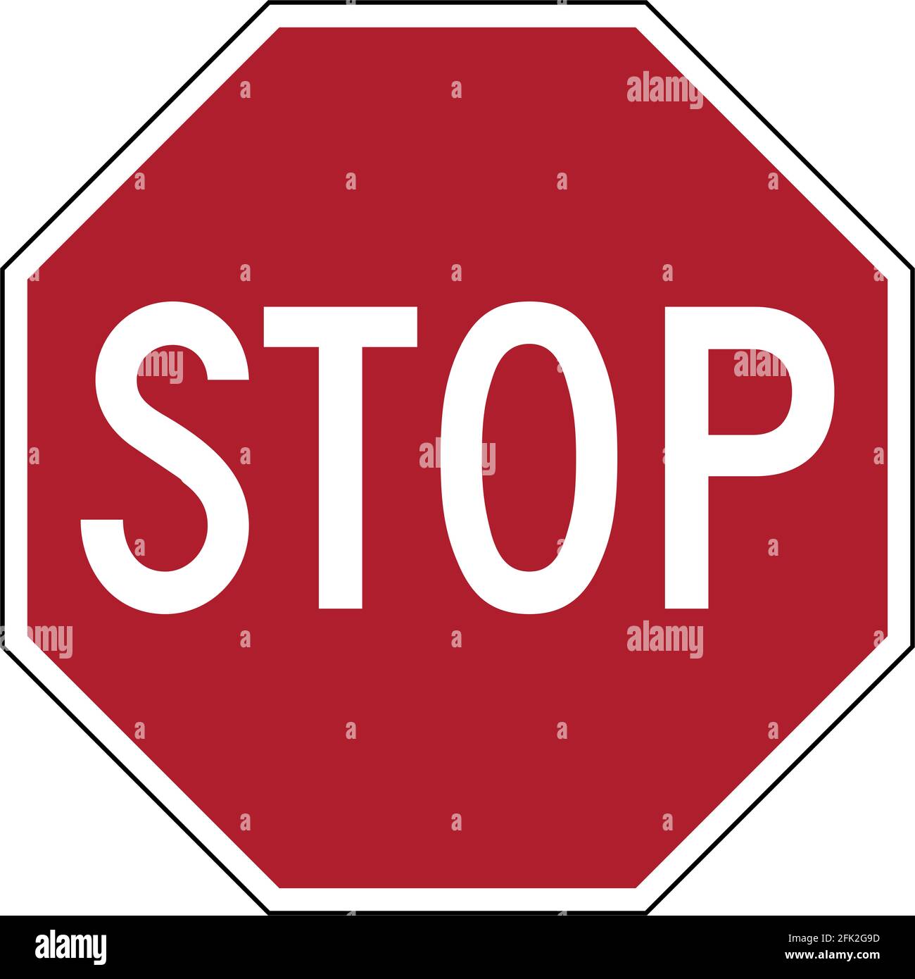 Stop Official US Road Sign Illustration Stock Photo - Alamy