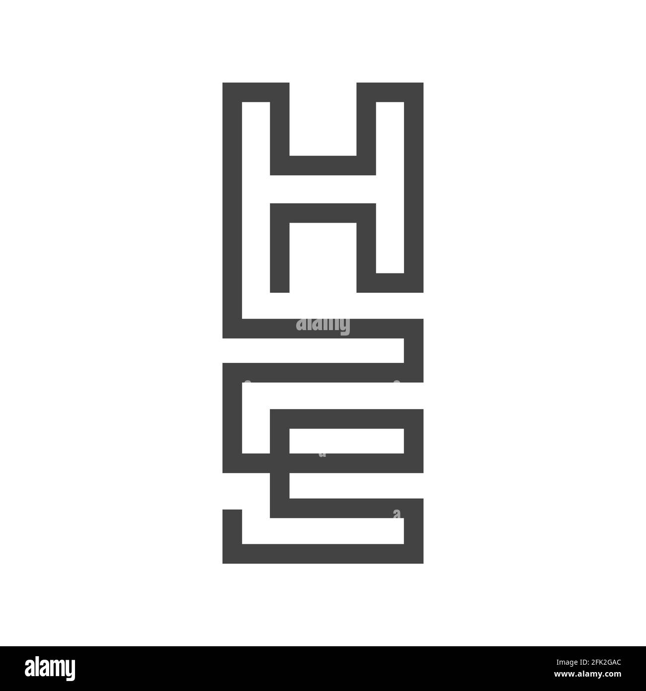 HE, EH, E AND H Abstract initial monogram letter alphabet logo design ...