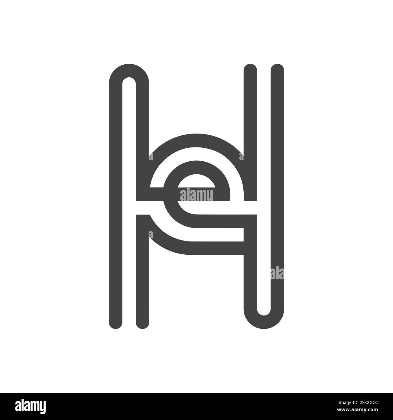 HE, EH, E AND H Abstract initial monogram letter alphabet logo design ...