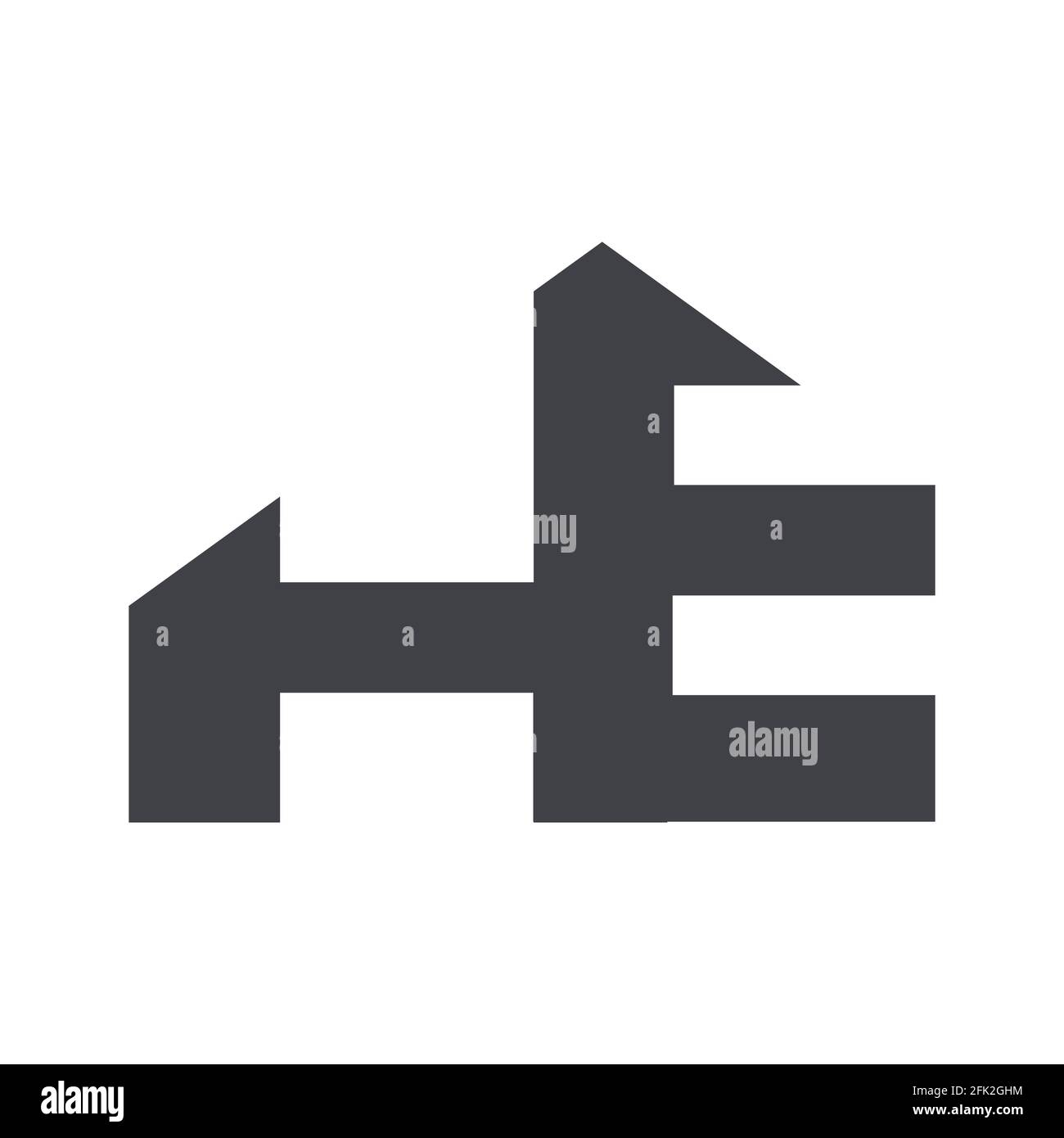 HE, EH, E AND H Abstract initial monogram letter alphabet logo design ...