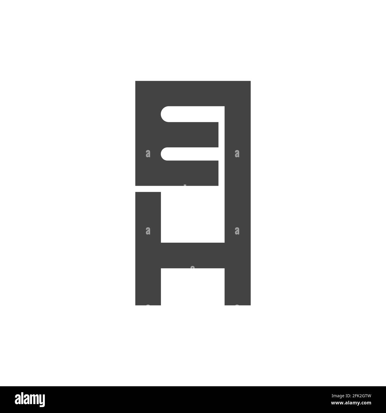 HE, EH, E AND H Abstract initial monogram letter alphabet logo design ...