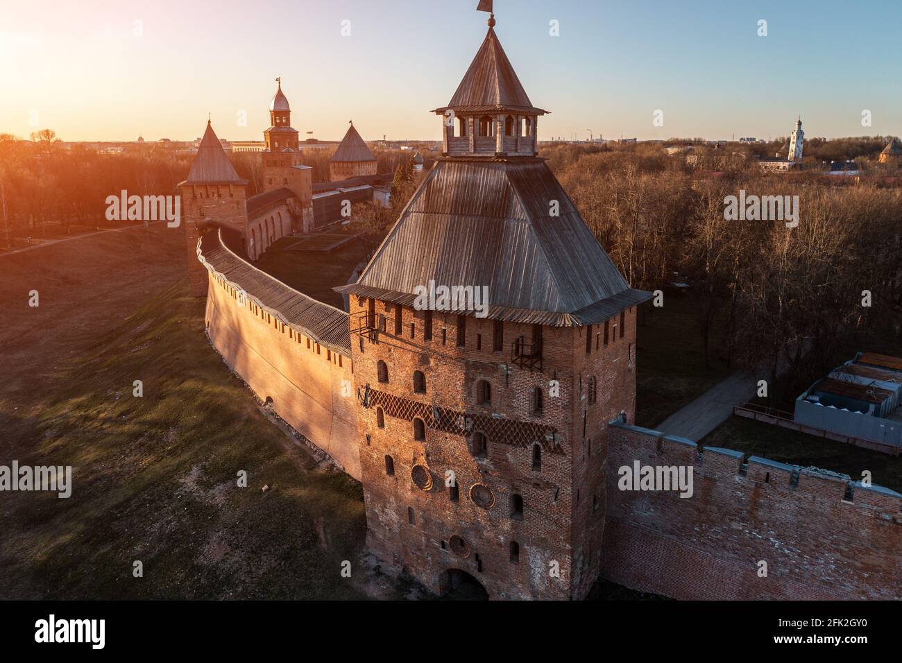 Veliky Novgorod, Kremlin in historical center, ancient city landmark ...