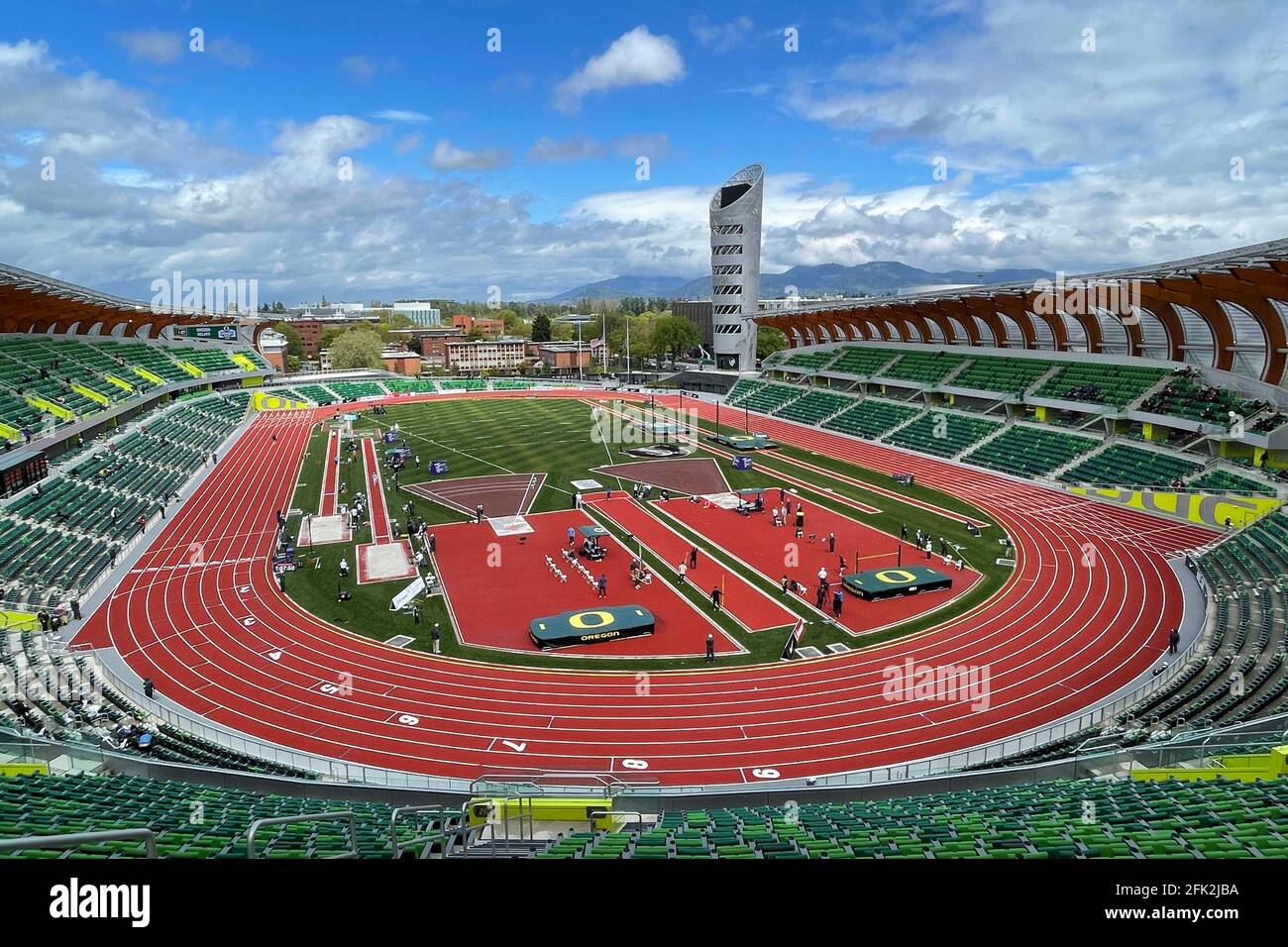 A general view of Hayward Field on the campus of the University of ...