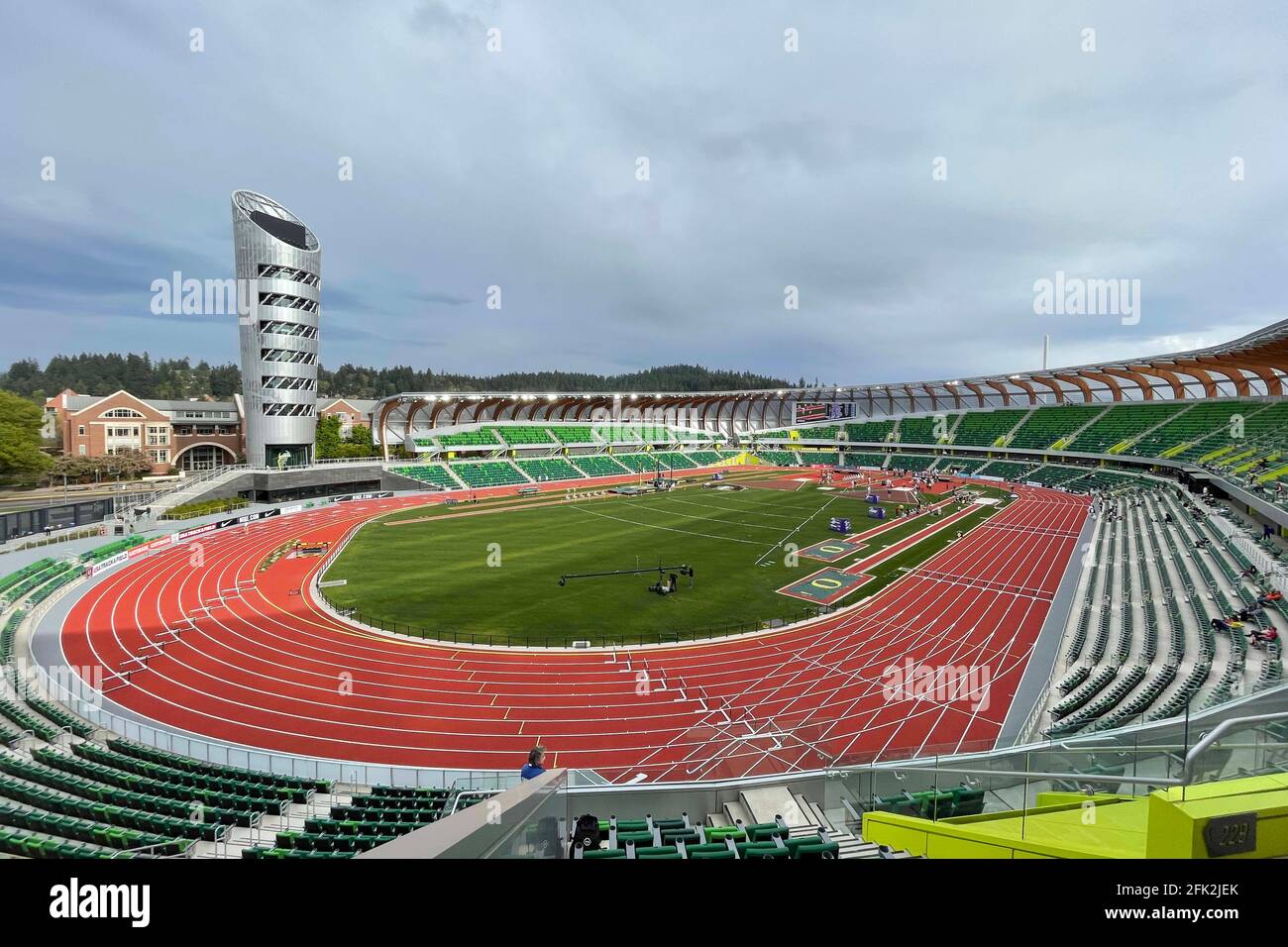 A general view of Hayward Field on the campus of the University of ...