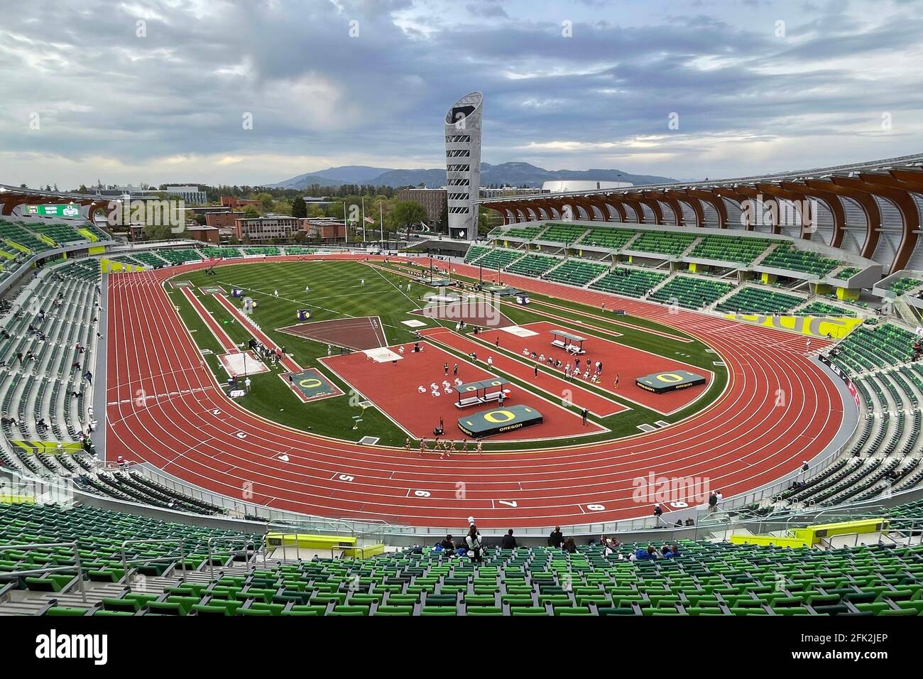 A general view of Hayward Field on the campus of the University of ...