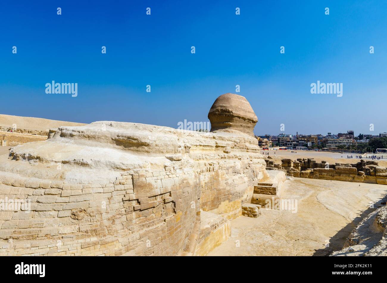 Back view of the head of the iconic monumental sculpture, the Great ...