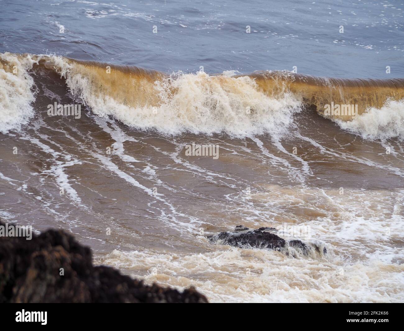 Really dirty waves and sea after the storm, Australia Stock Photo - Alamy